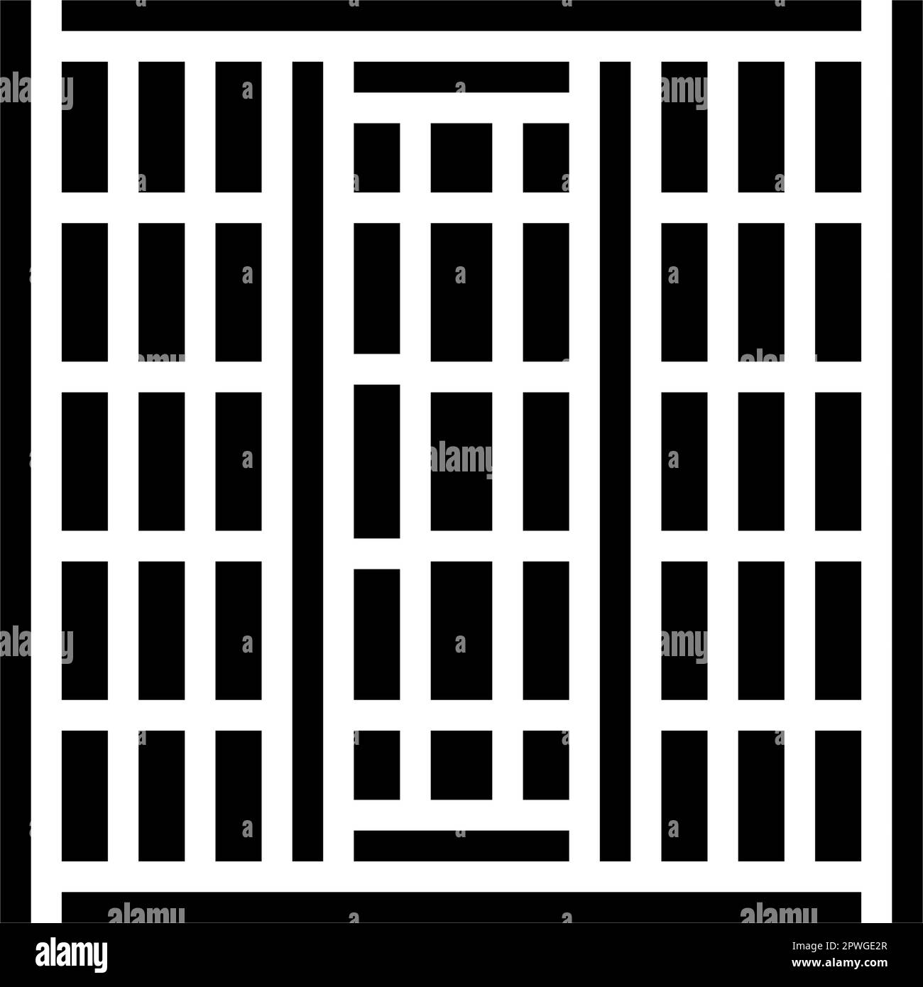 Jail Cell Bars Crime Glyph Icon Vector Illustration Stock Vector Image And Art Alamy
