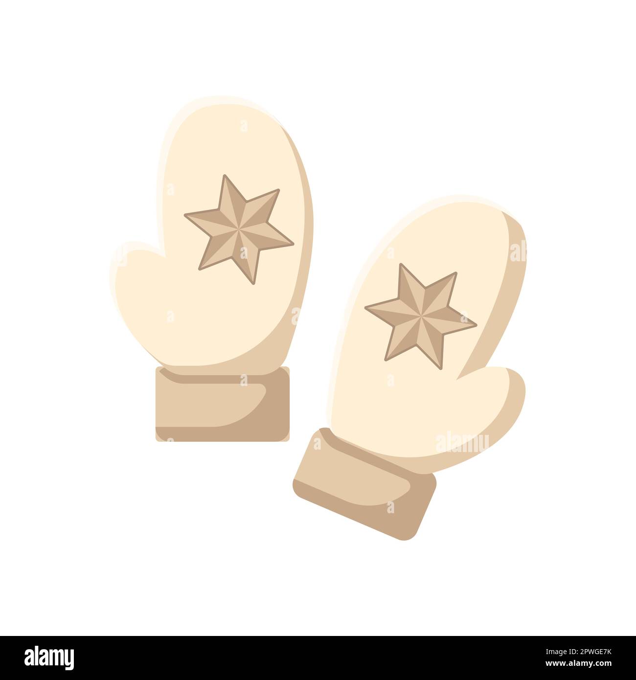 White mittens from wool vector illustration Stock Vector Image & Art ...