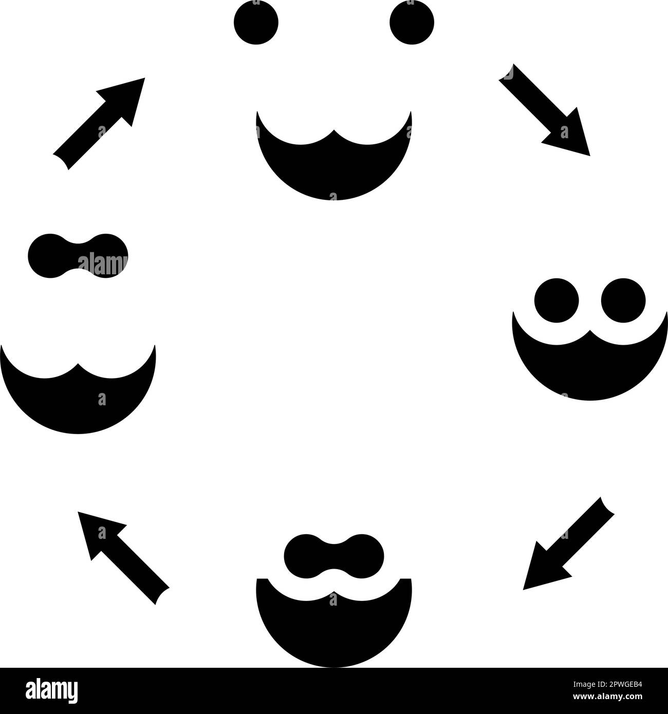 enzyme catalysis biochemistry glyph icon vector illustration Stock ...