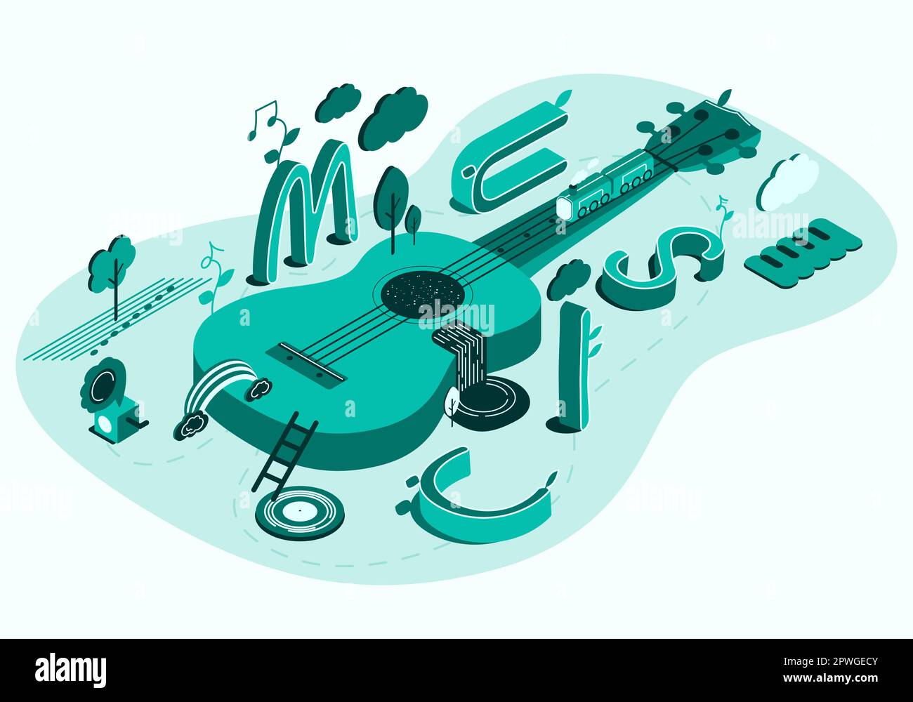 Isometric music hi-res stock photography and images - Alamy