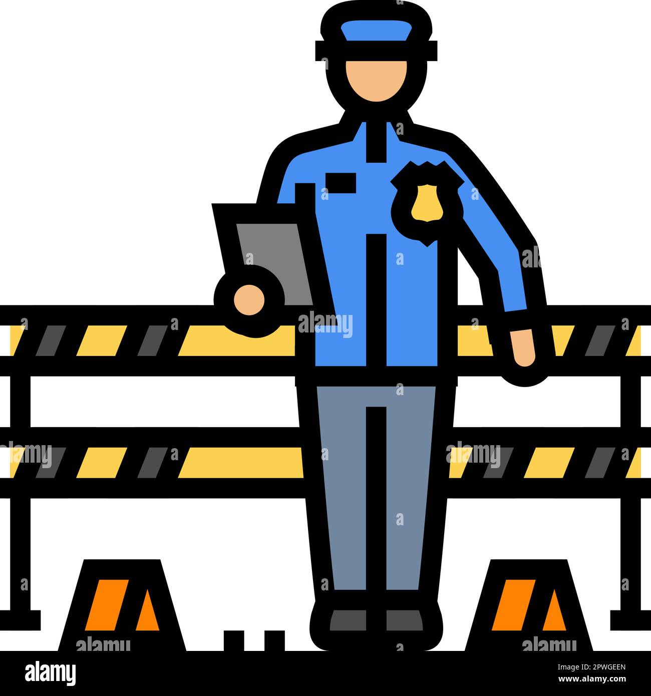 criminal investigation color icon vector illustration Stock Vector ...