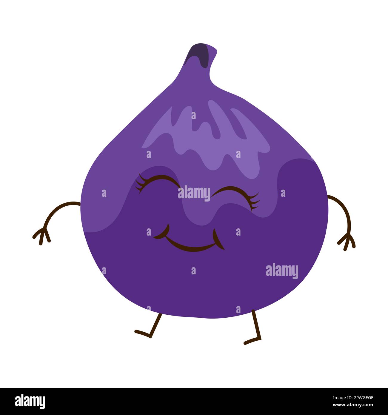 Cute cartoon fruit with funny face cartoon illustration. Happy and ...