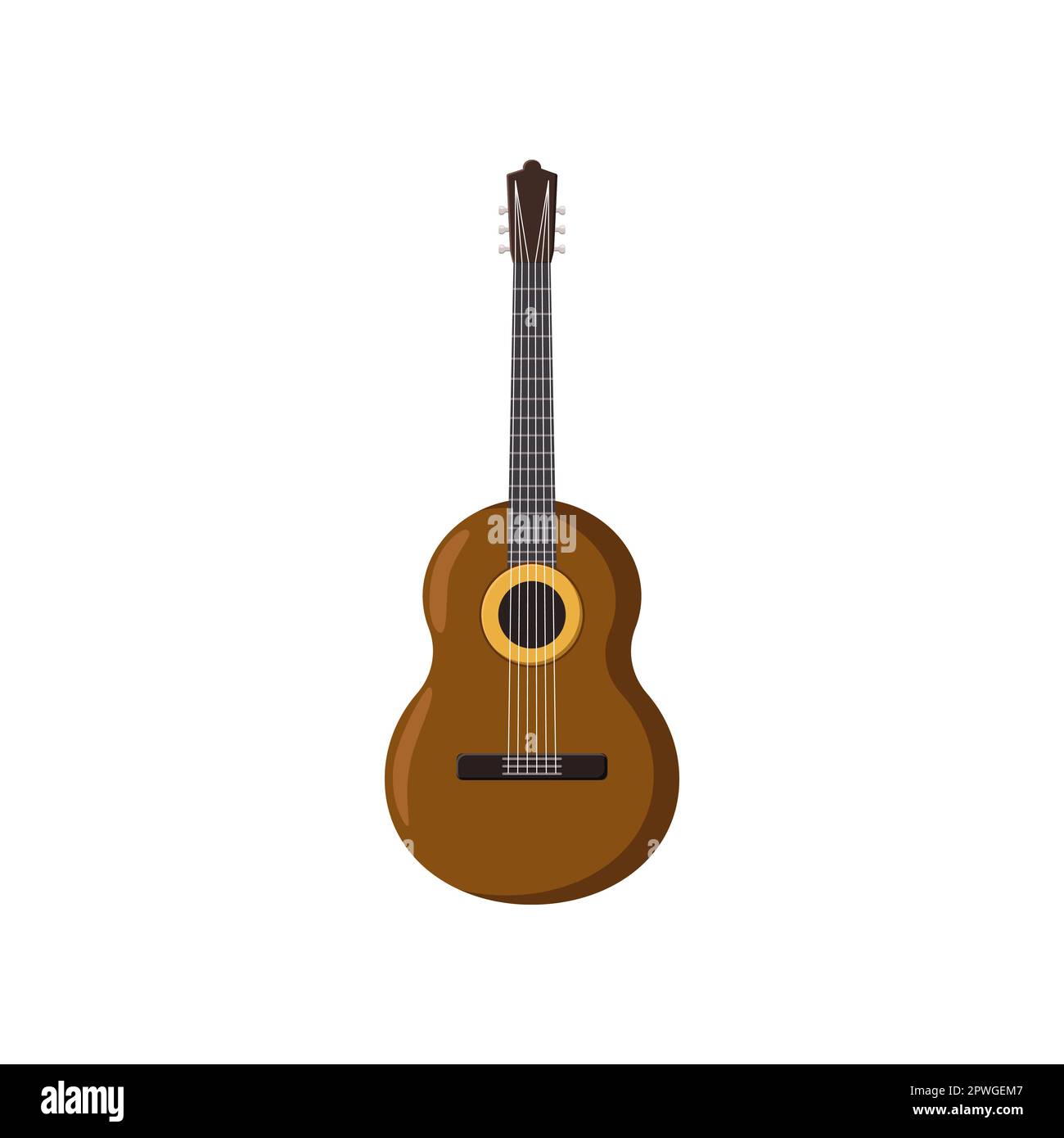 Acoustic guitar cartoon illustration Stock Vector Image & Art - Alamy