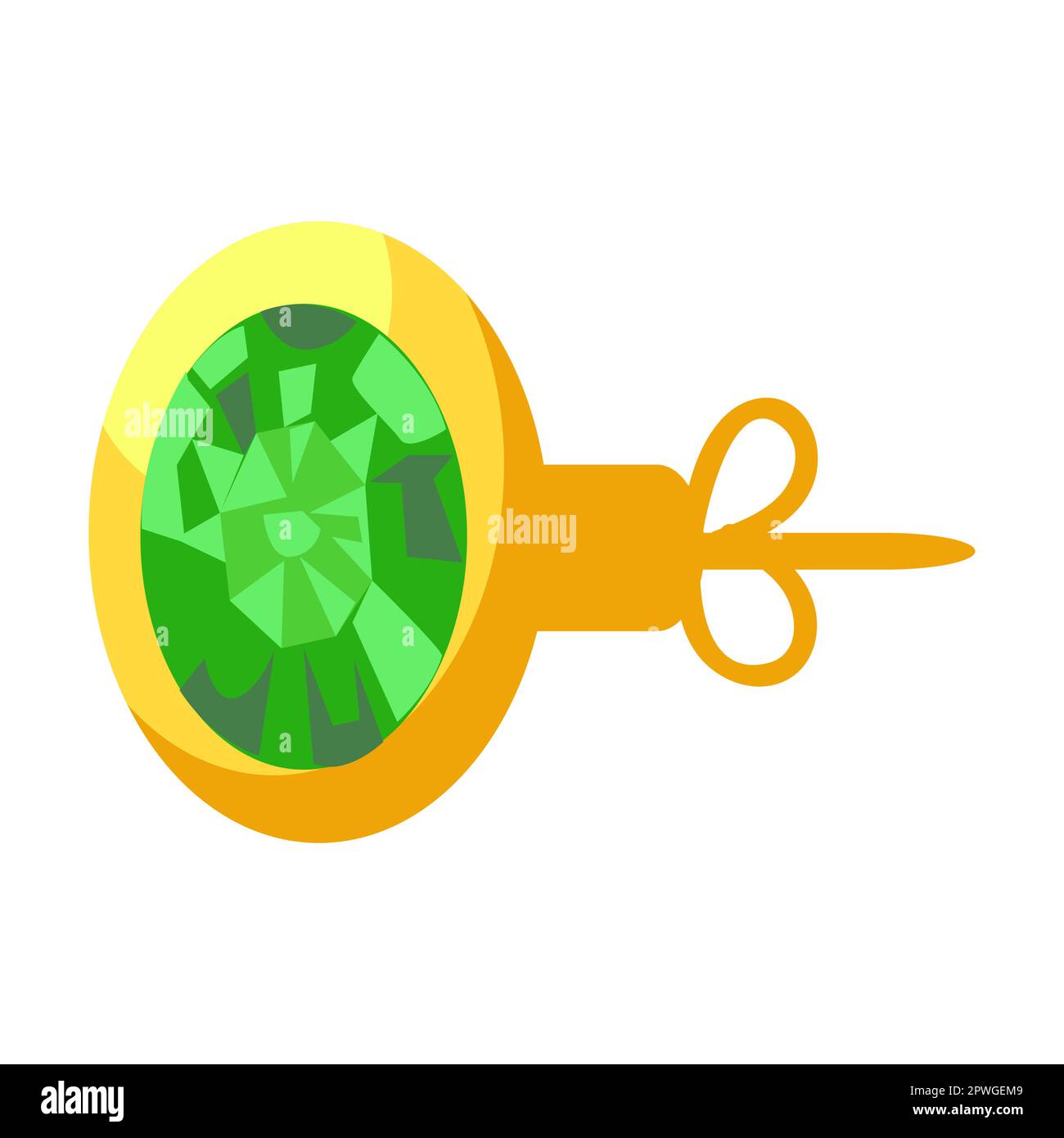Cartoon gold jewelry. Vector illustration of golden accessories with ...
