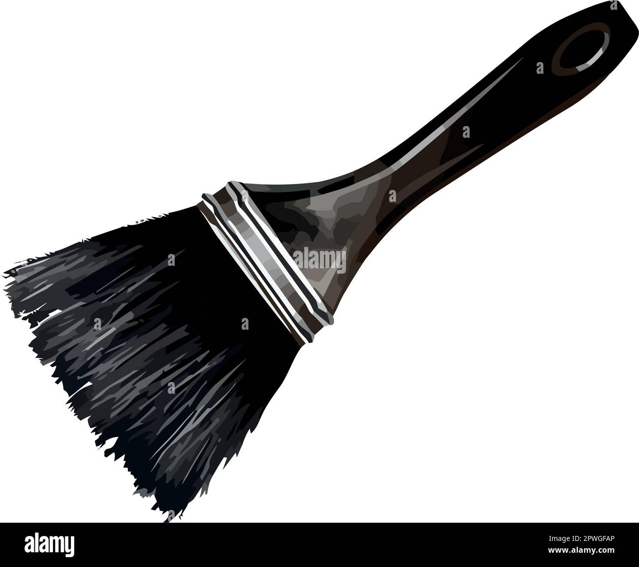 black paint brush tool Stock Vector Image & Art - Alamy