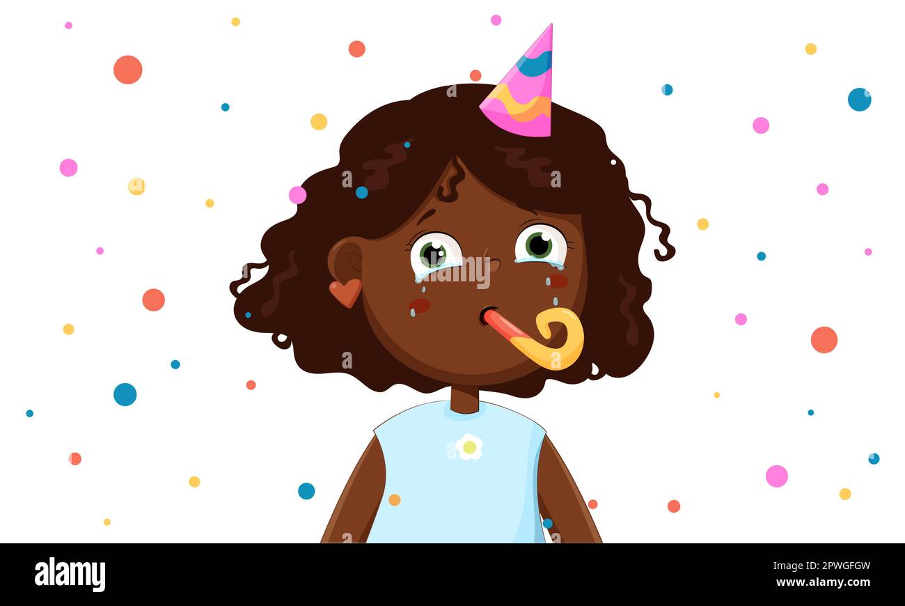 Cute Sad Girl Cartoon