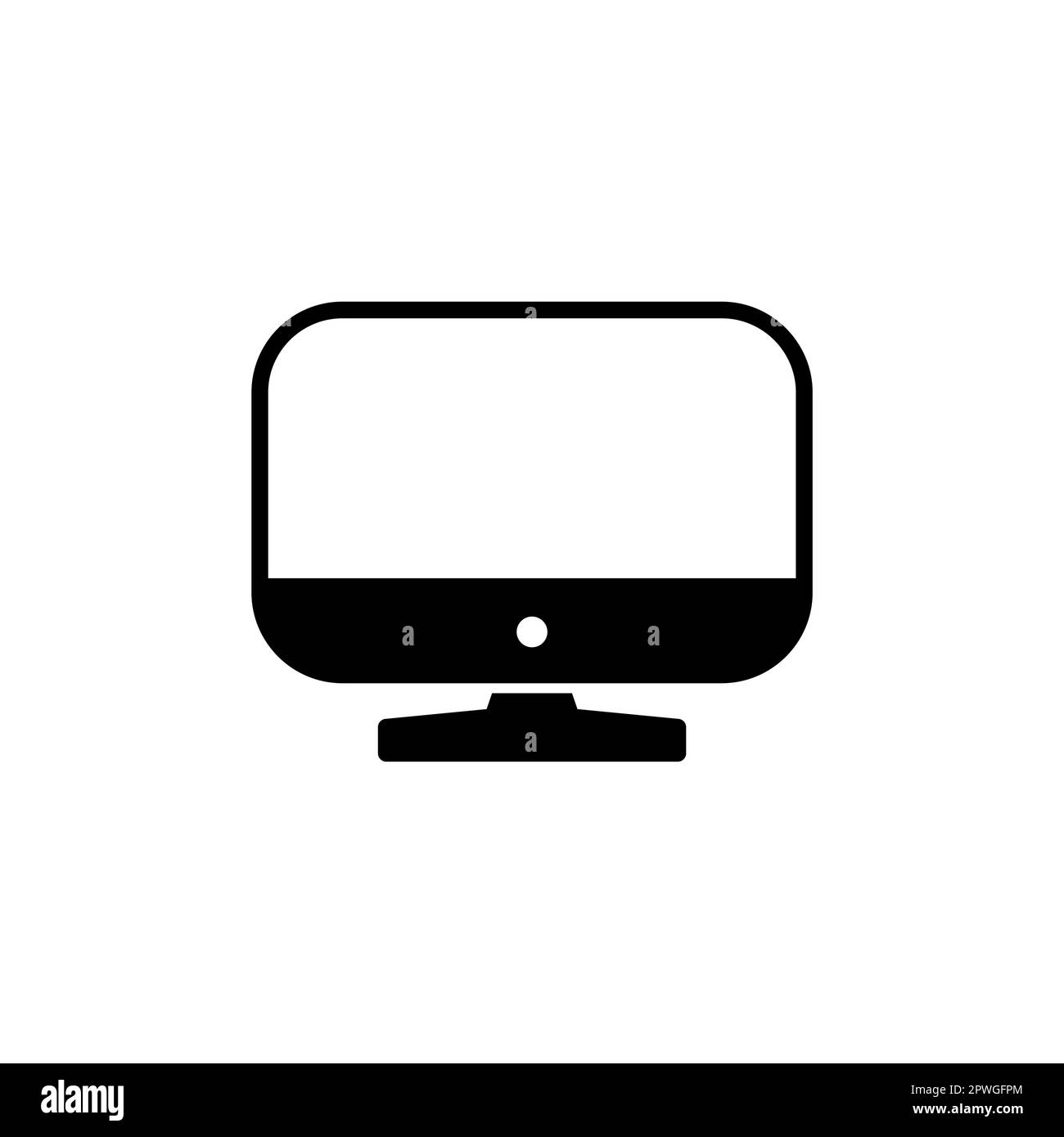 Computer icon vector. computer monitor icon Stock Vector Image & Art - Alamy