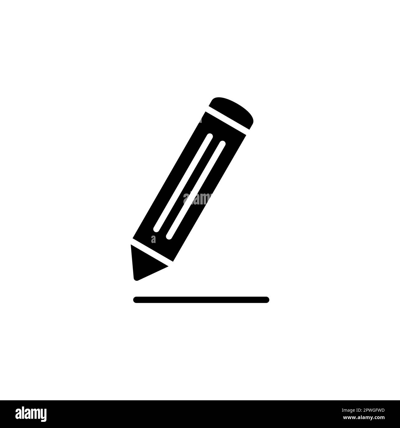 Edit icon vector. edit document sign and symbol. pencil Stock Vector ...
