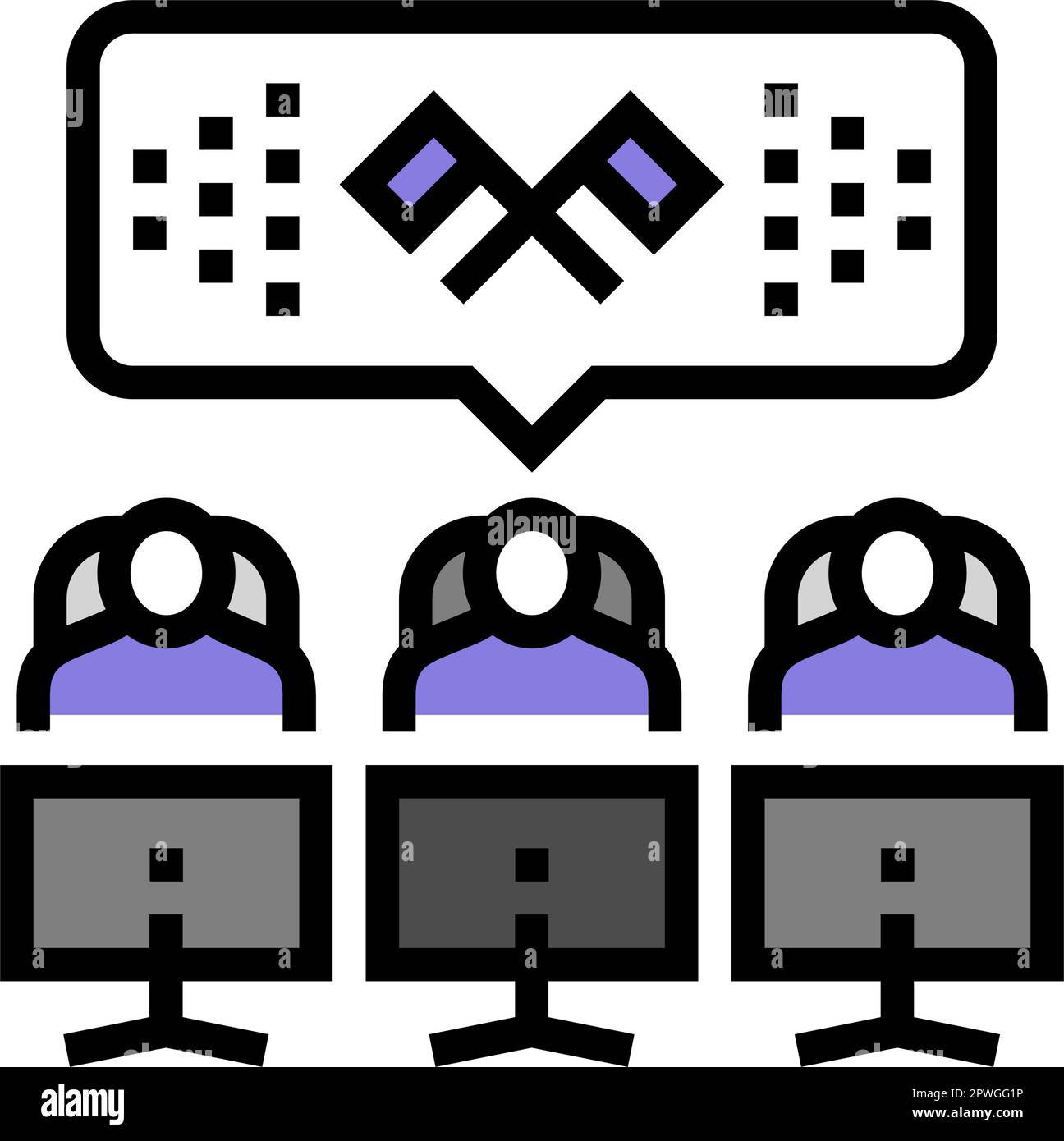 cyber sport team color icon vector illustration Stock Vector Image ...