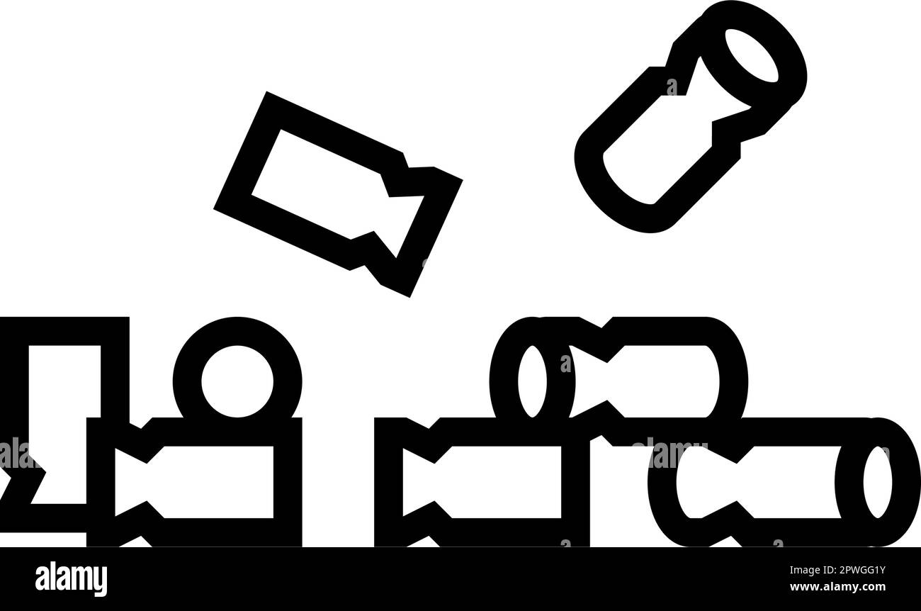 bullet casing crime line icon vector illustration Stock Vector Image ...