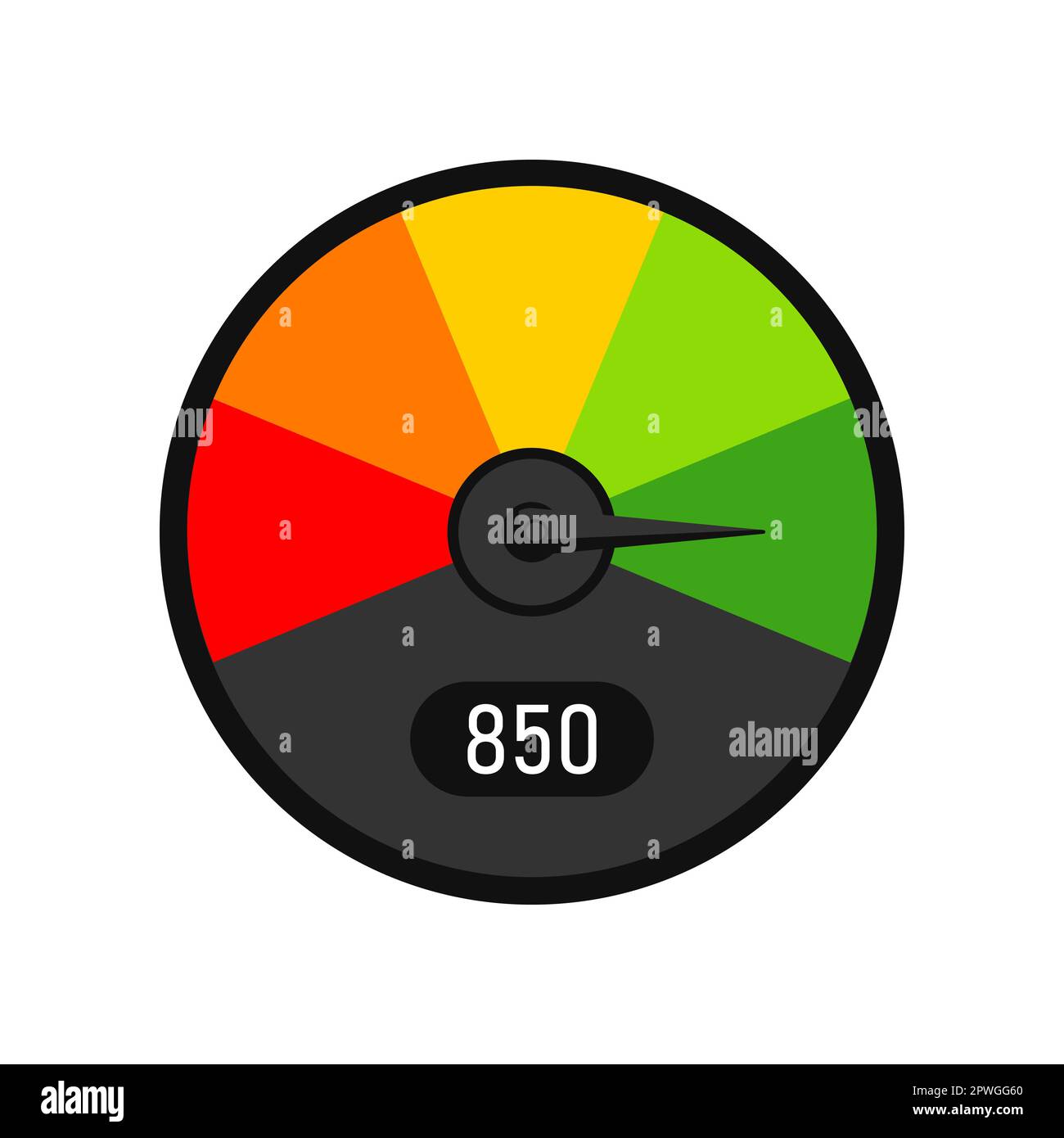 Business round speedometer with great score illustration Stock Vector ...