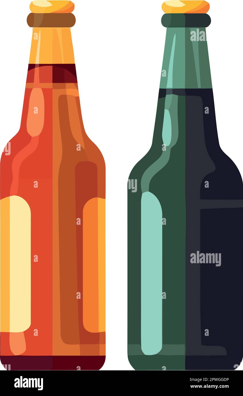 red and gray beers bottles Stock Vector Image & Art - Alamy