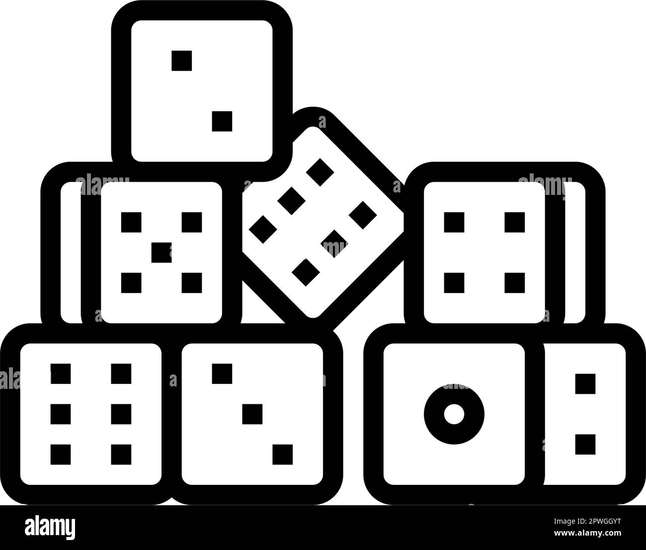 Wooden dice Black and White Stock Photos & Images - Alamy