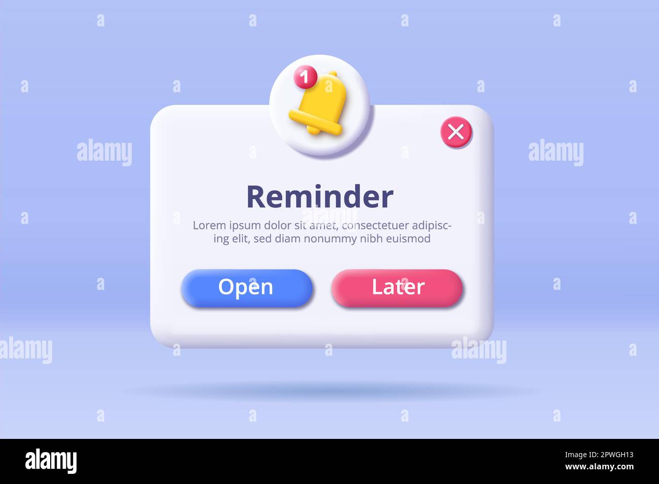 3D reminder concept Stock Vector Image & Art - Alamy