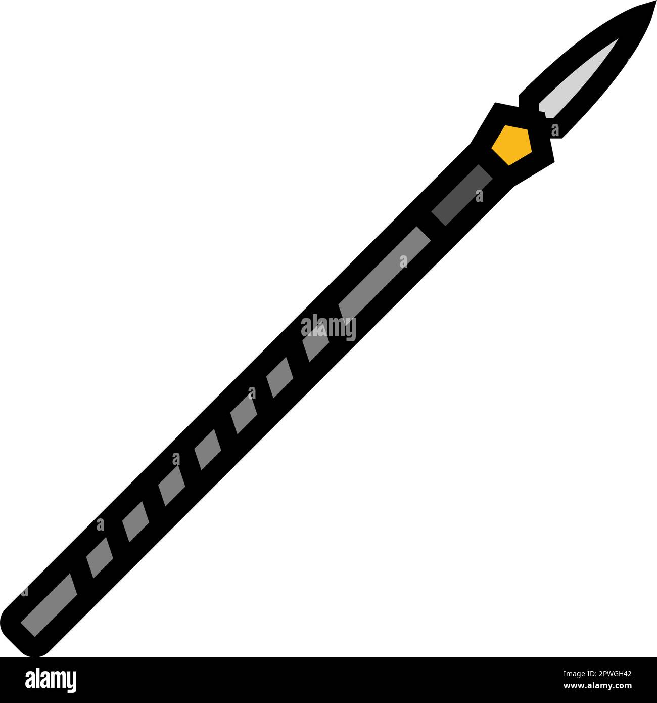 spear weapon military color icon vector illustration Stock Vector Image ...