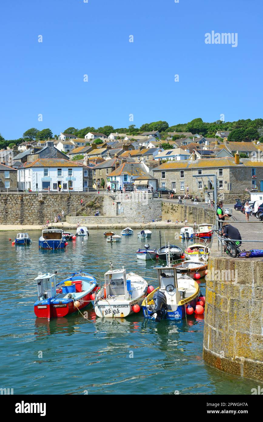 Harbour view, Mousehole, Cornwall, England, United Kingdom Stock Photo ...