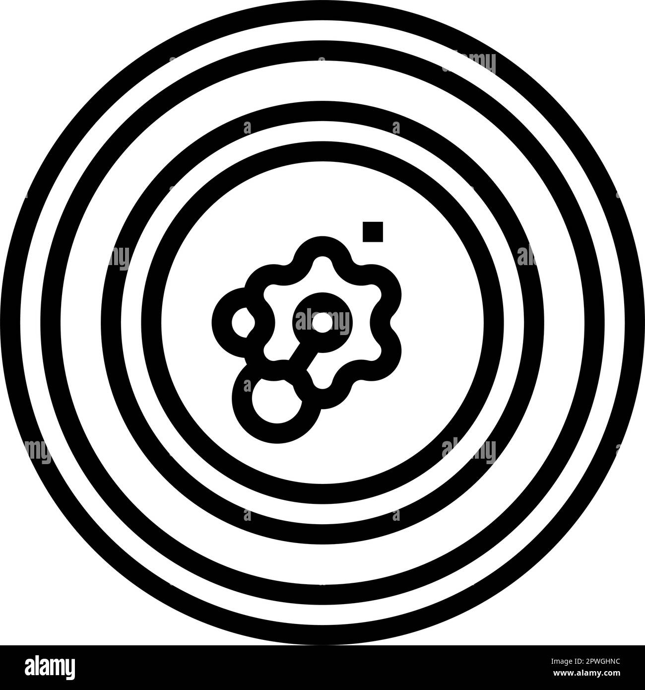 landmine weapon war line icon vector illustration Stock Vector Image ...