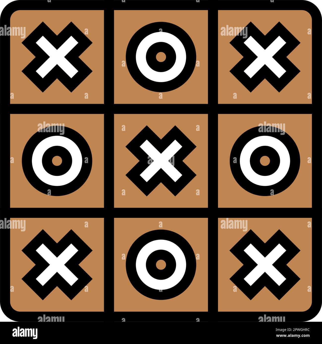 tic tac toe game color icon vector illustration Stock Vector Image ...