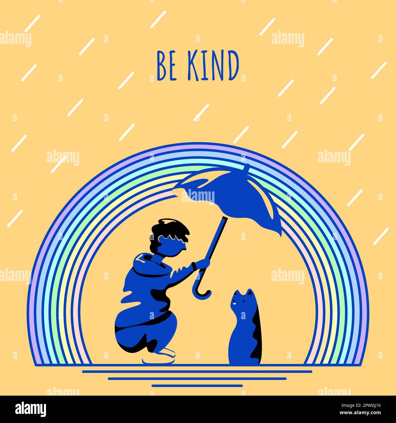be kind.world day of kindness.Boy saves a homeless cat from the rain ...
