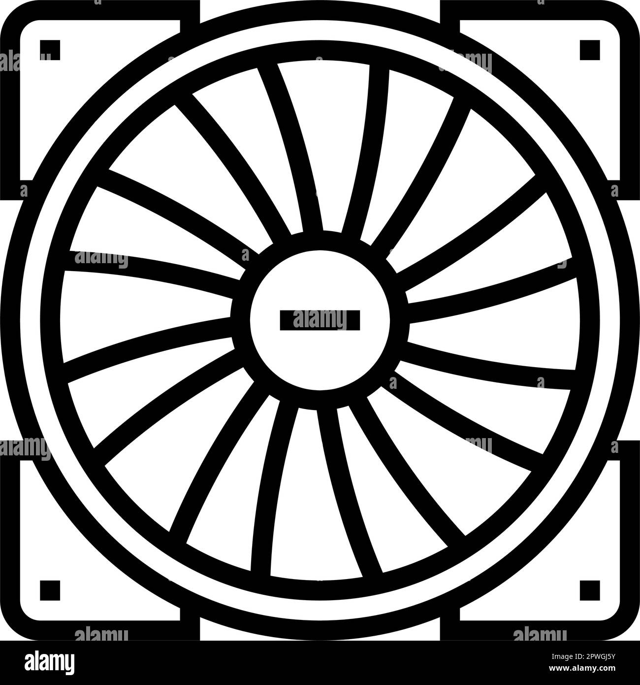 fans gaming pc line icon vector illustration Stock Vector Image & Art ...