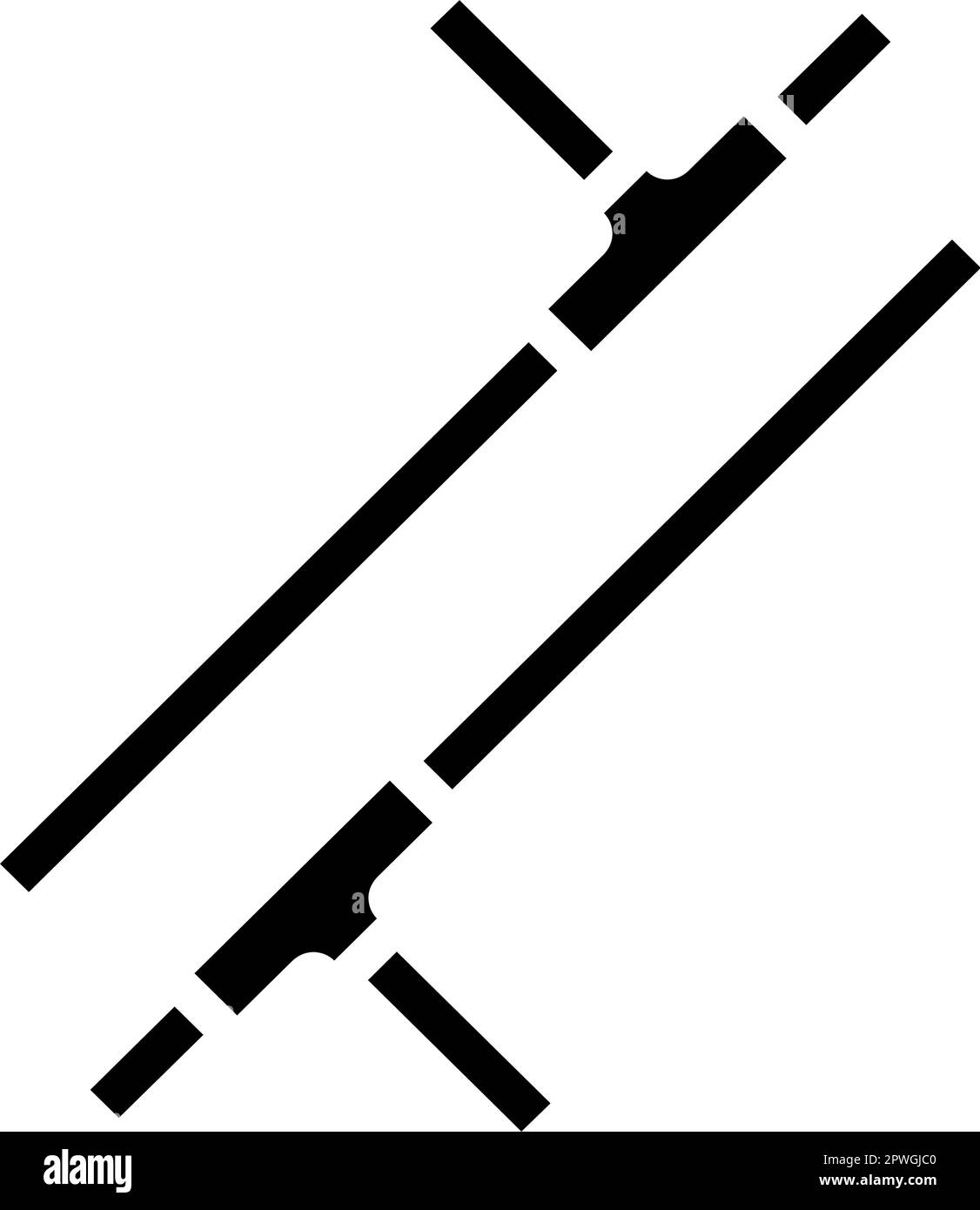 tonfa weapon military glyph icon vector illustration Stock Vector Image ...