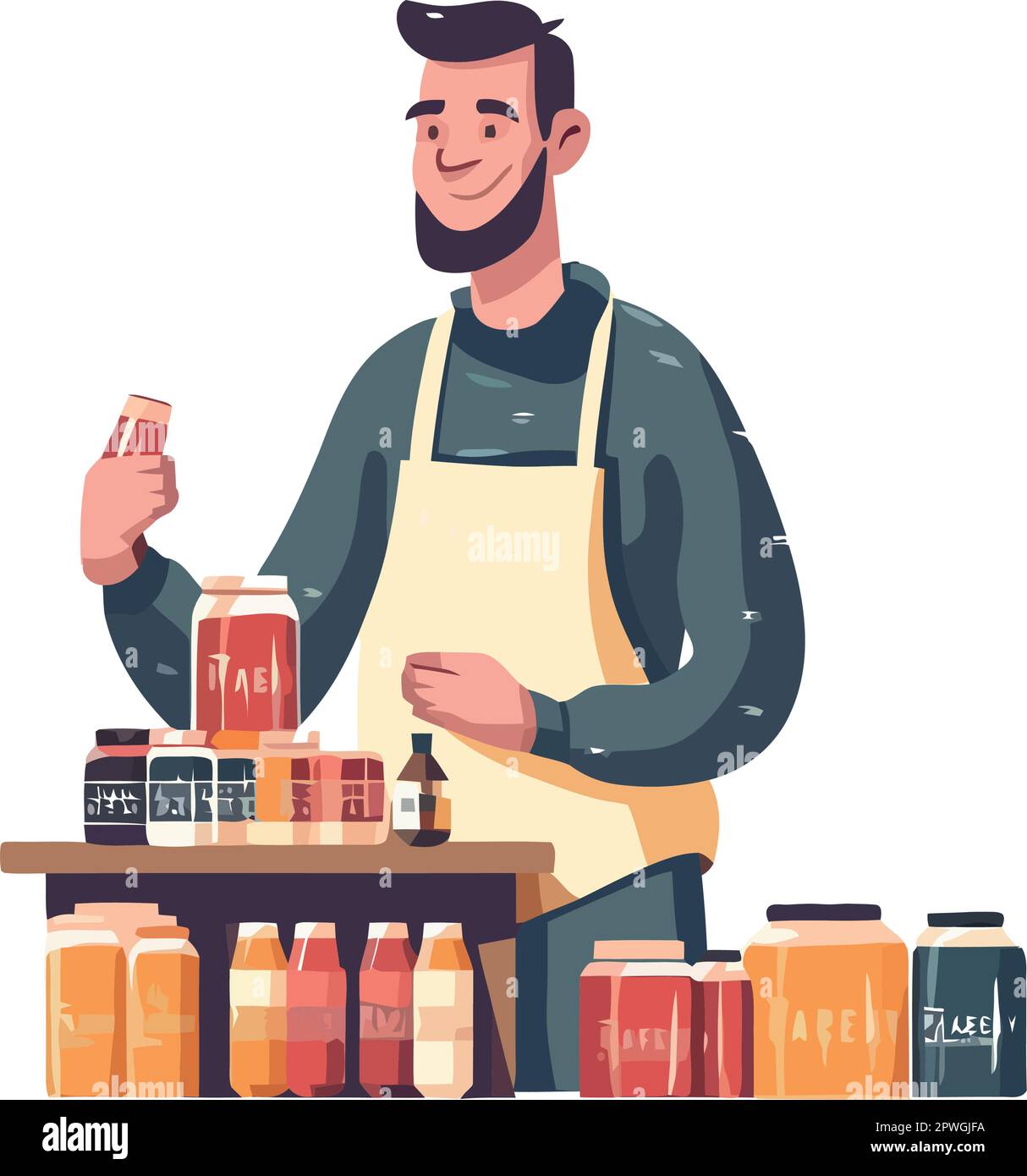 Umbrella vendor Stock Vector Images - Alamy