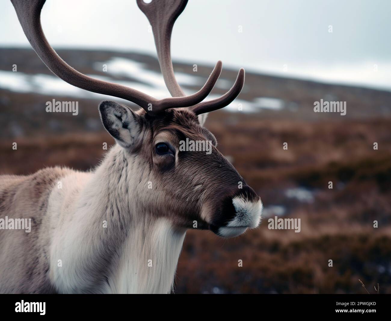 beautiful reindeer in the wild and in freedom Stock Photo - Alamy