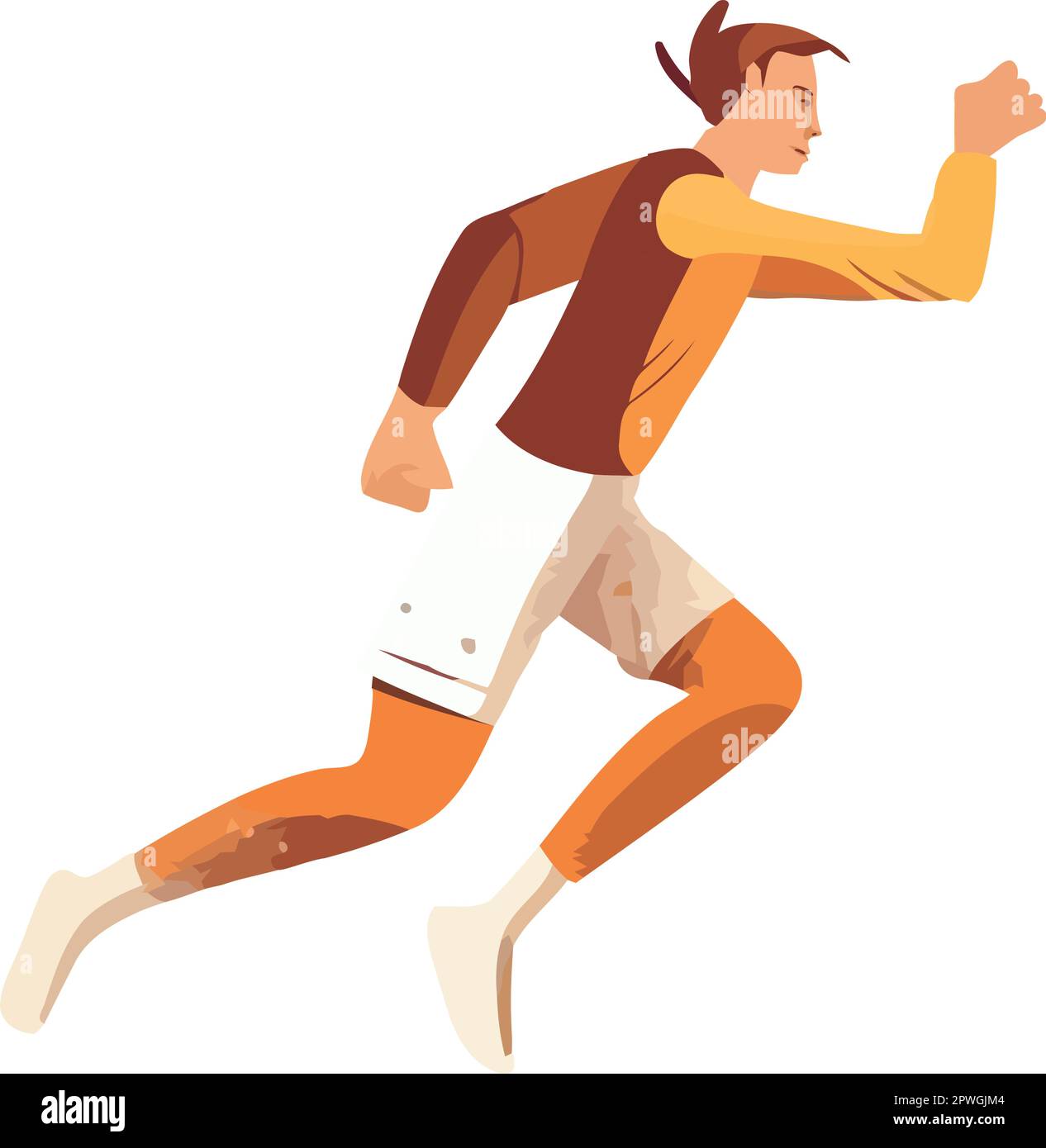 Athlete jumping to success in competitive sport Stock Vector Image ...