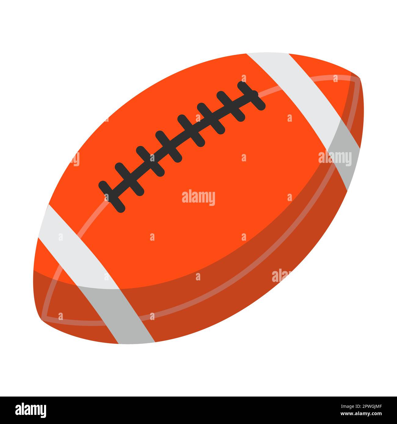 American football, rugby ball. Sport object or equipment flat vector ...