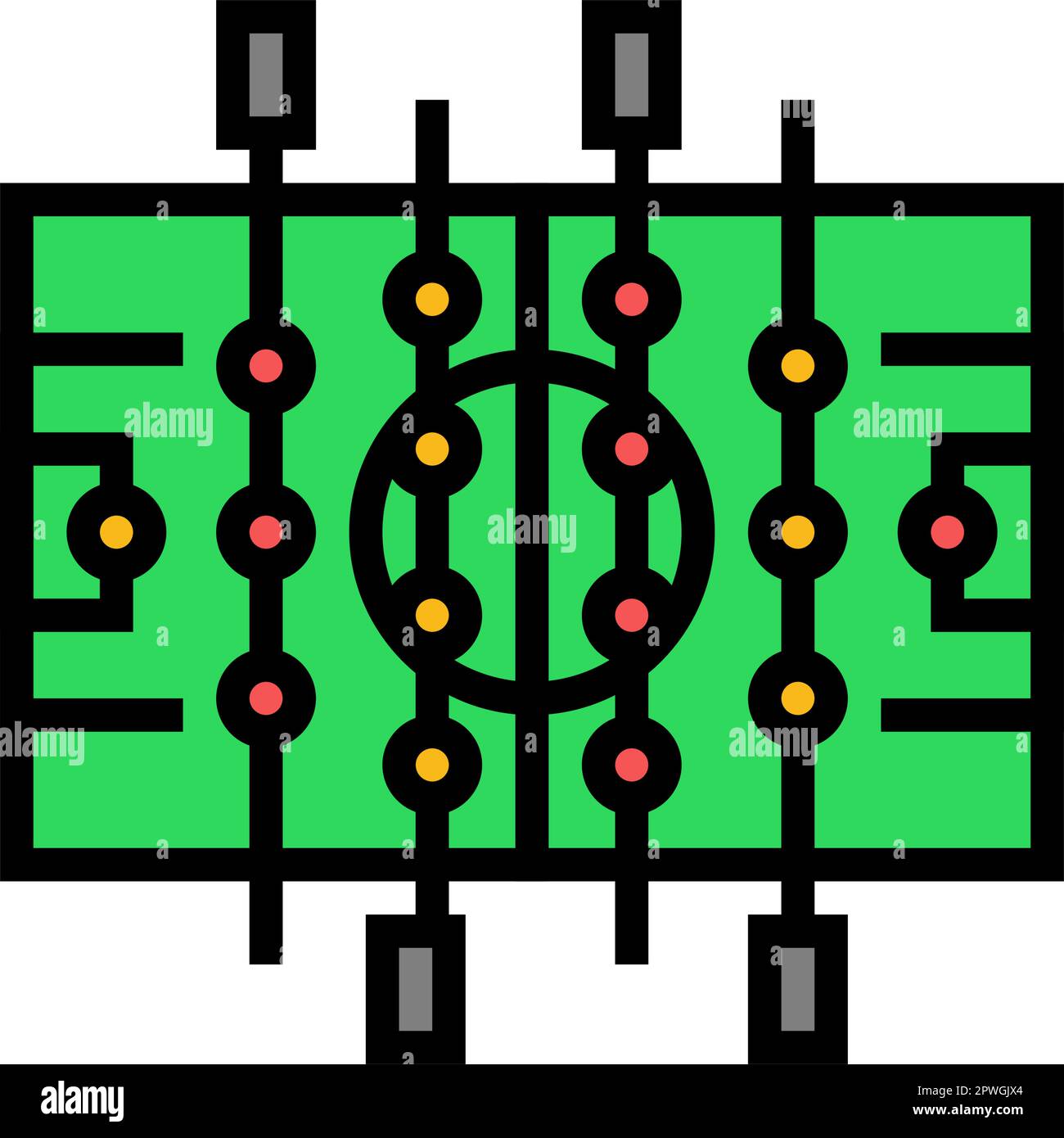 table soccer board color icon vector illustration Stock Vector Image ...