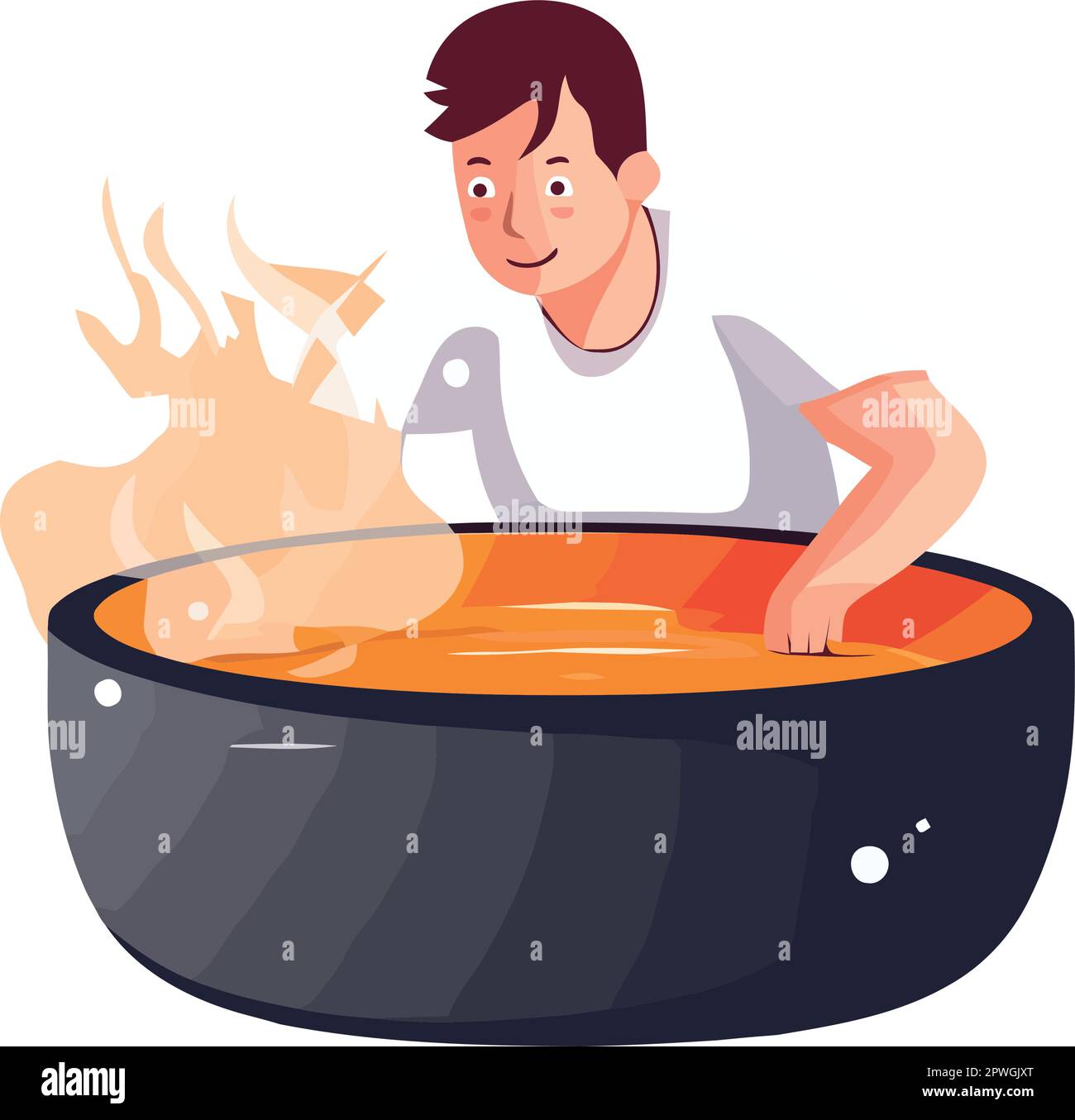 Child cooking pot Stock Vector Images - Alamy