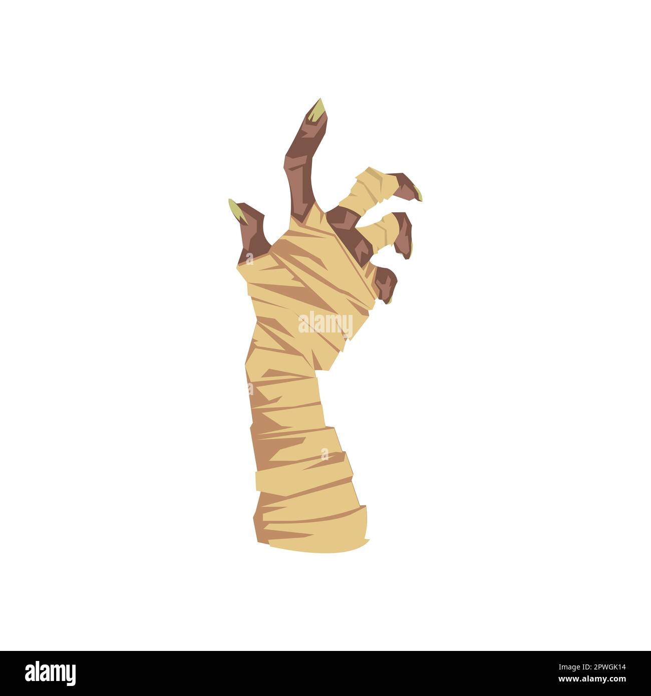 Creepy zombie or mummy hand vector illustration Stock Vector Image ...