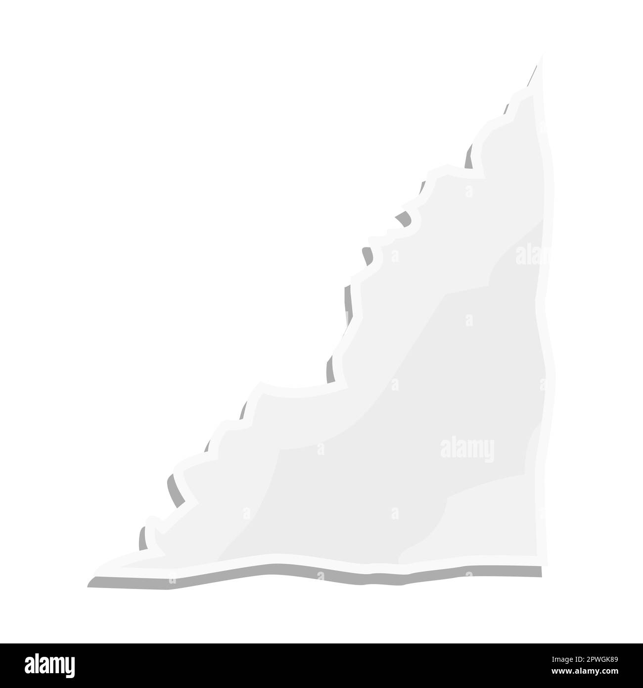 Paper scrap cartoon illustration. Ragged square piece of notebook sheet ...