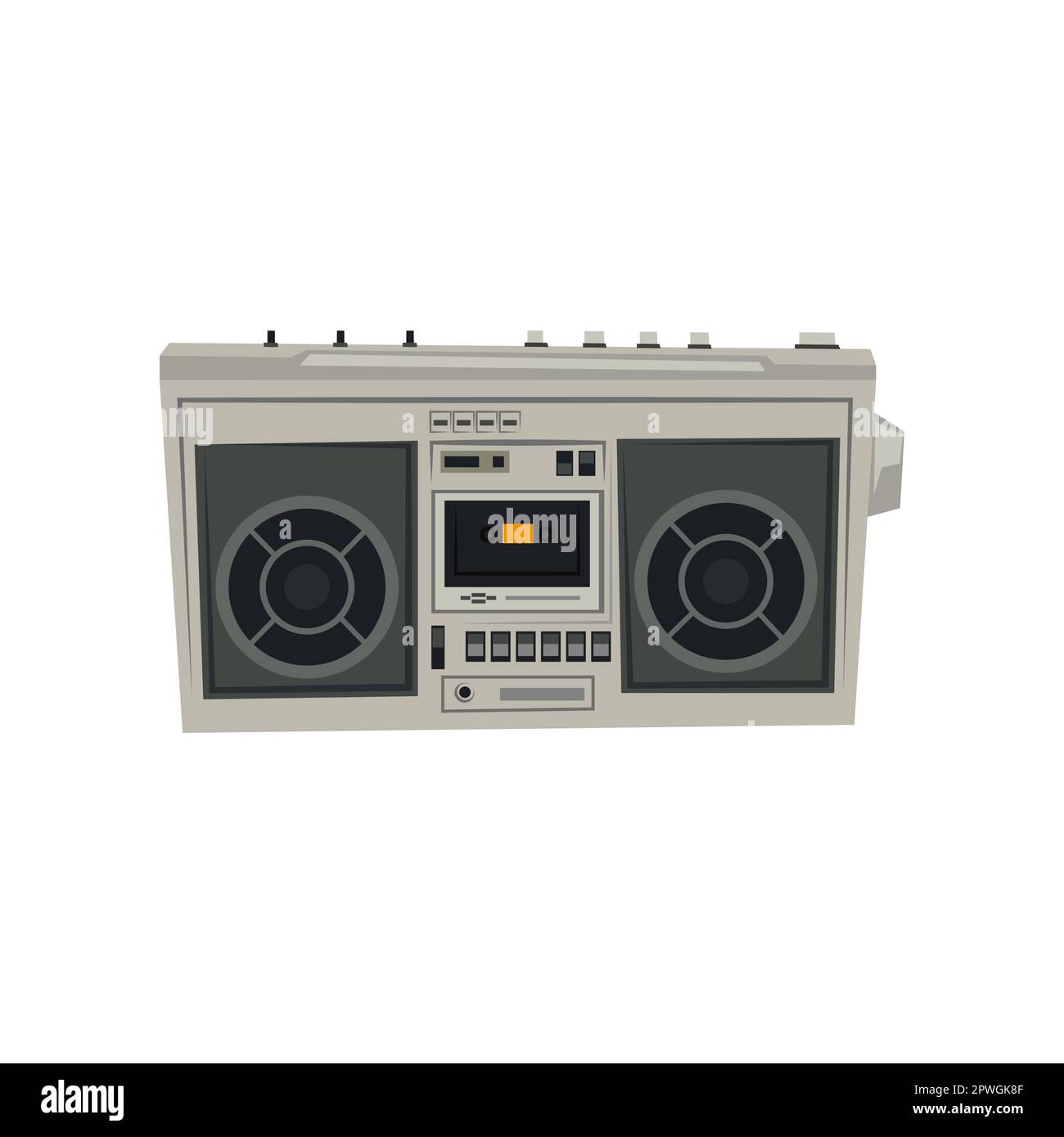 Old audio magnetic recorder cartoon illustration Stock Vector Image ...
