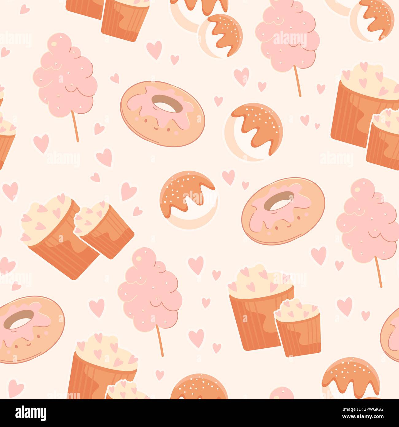 Kawaii donuts Stock Vector Images - Alamy