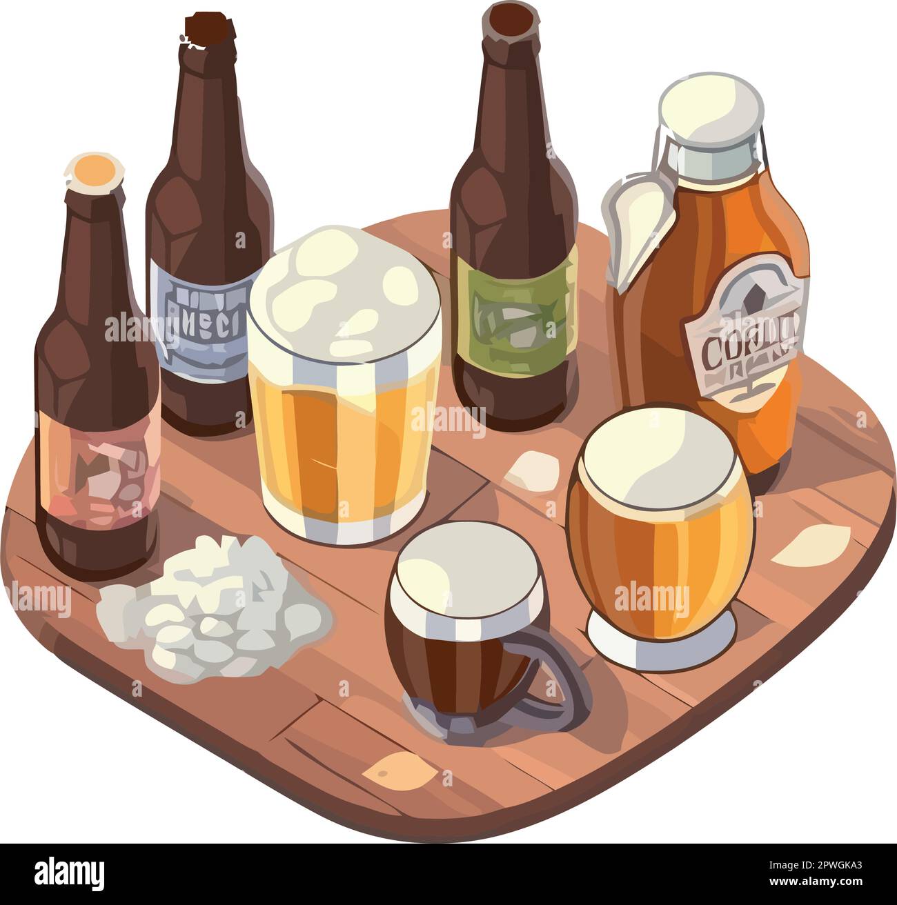 Table of drinks in bar Stock Vector Images - Alamy