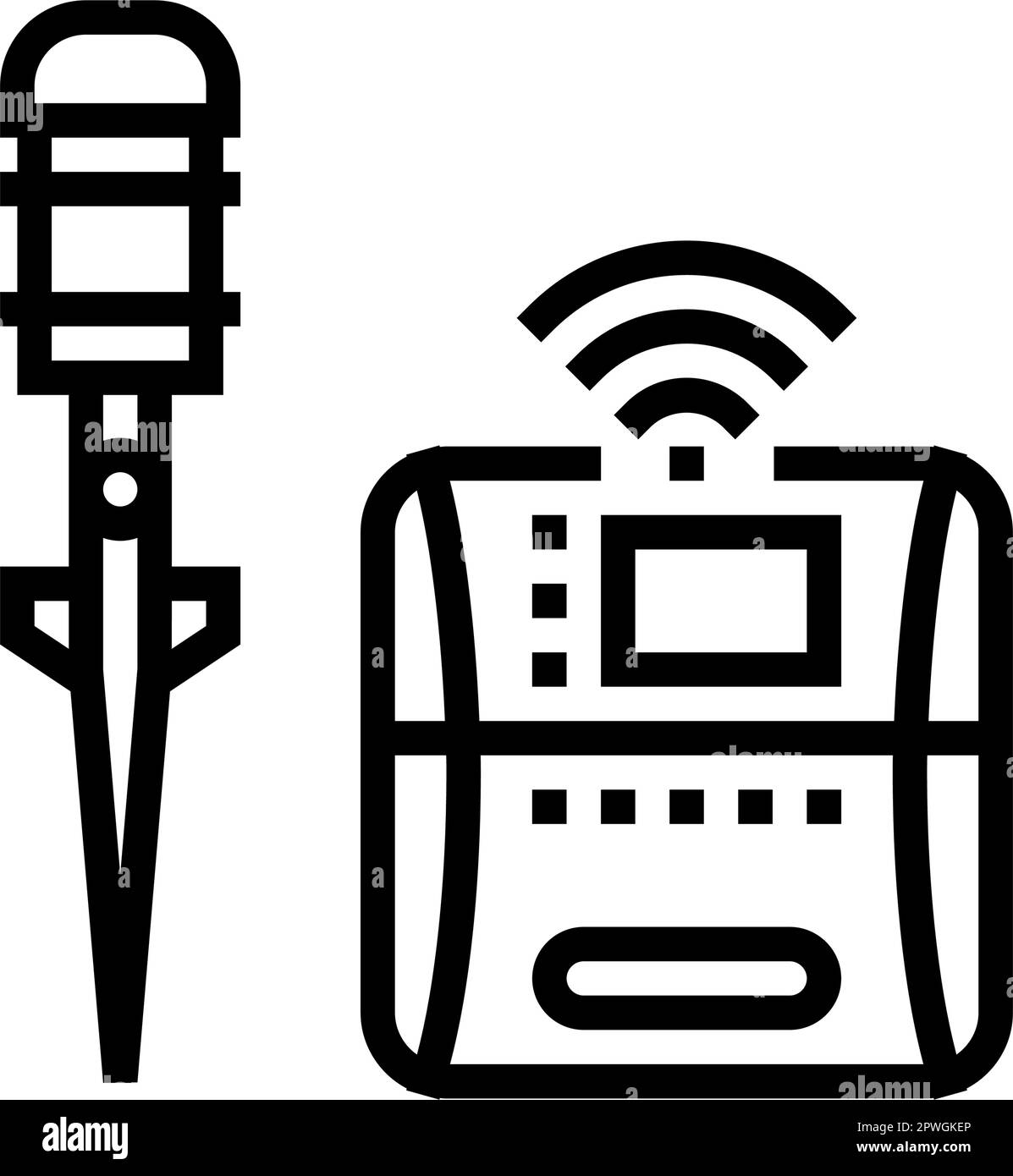 smart lawn sprinkler home line icon vector illustration Stock Vector ...