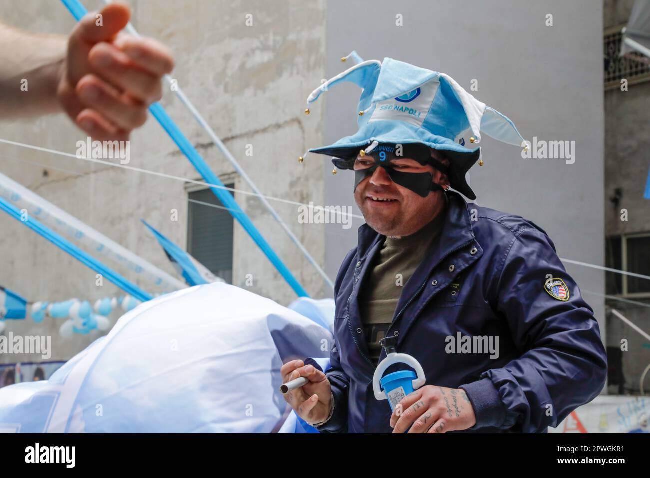 Naples, Italy. 2023 April 30th, Napoli, Italy - Supporter of Napoli ...