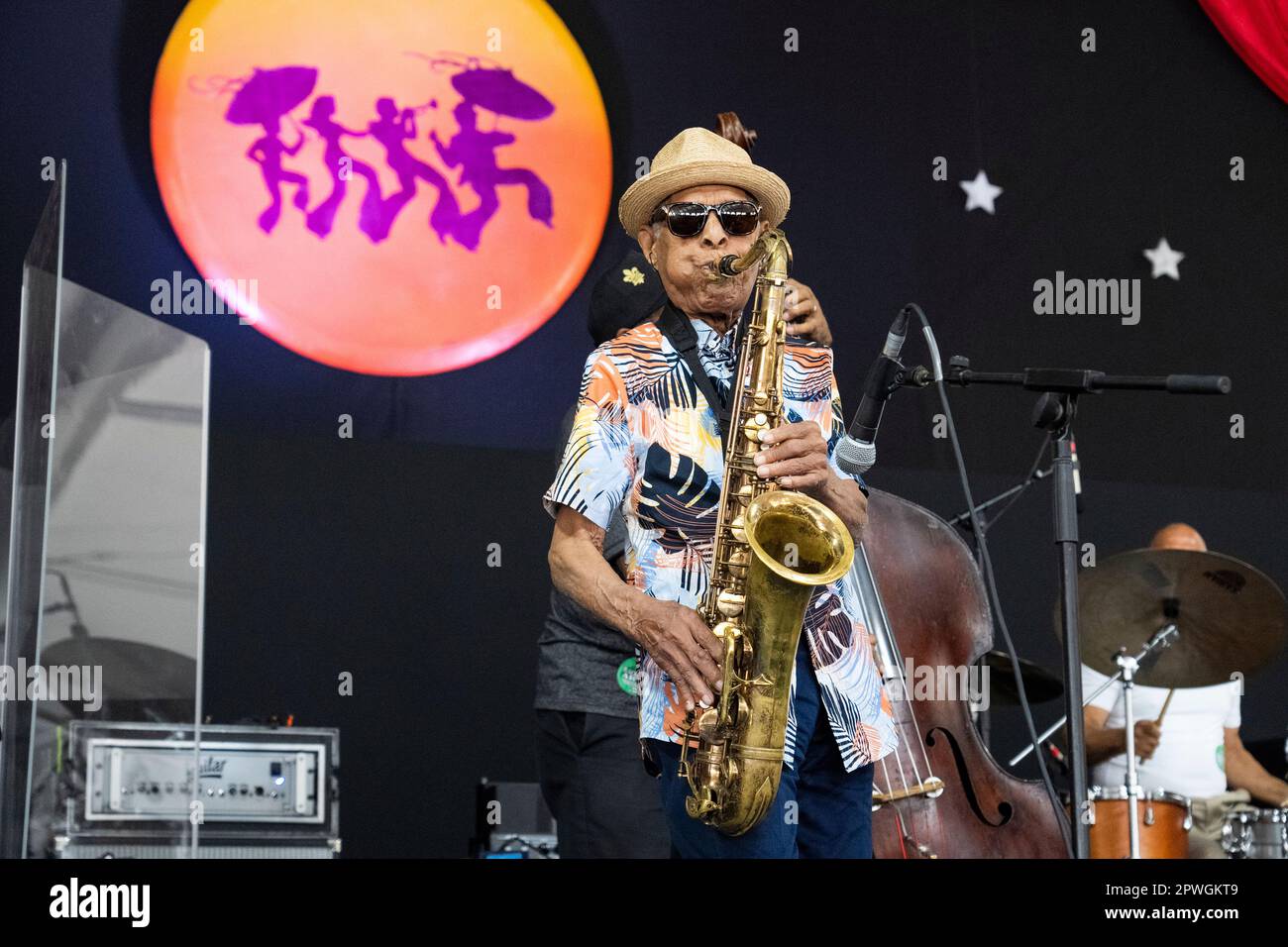 Charlie Gabriel performs at the 2023 New Orleans Jazz & Heritage ...