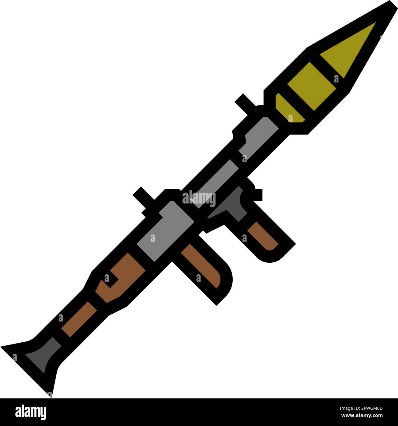 rocket launcher weapon war color icon vector illustration Stock Vector ...