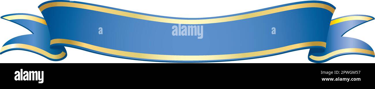 Blue And Gold Ribbon Banner