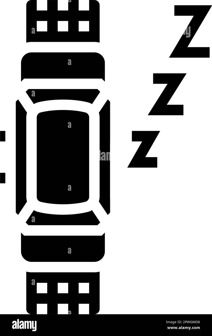 smart sleep tracker home glyph icon vector illustration Stock Vector ...