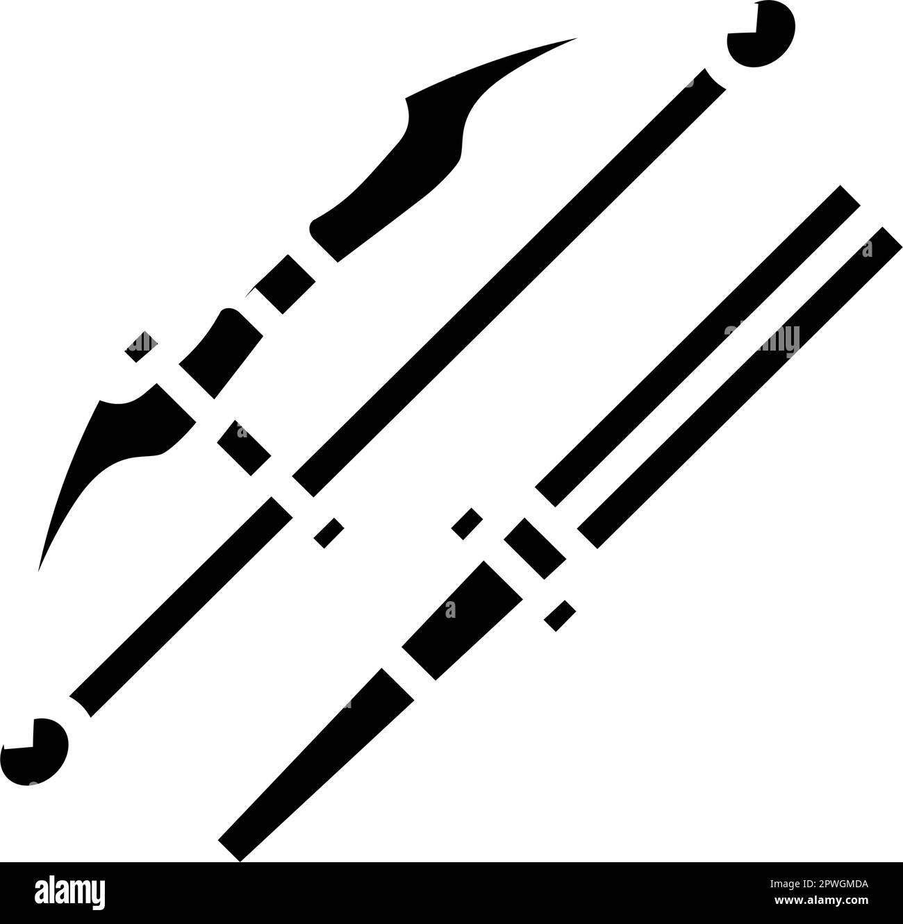 bow arrow weapon war glyph icon vector illustration Stock Vector Image ...