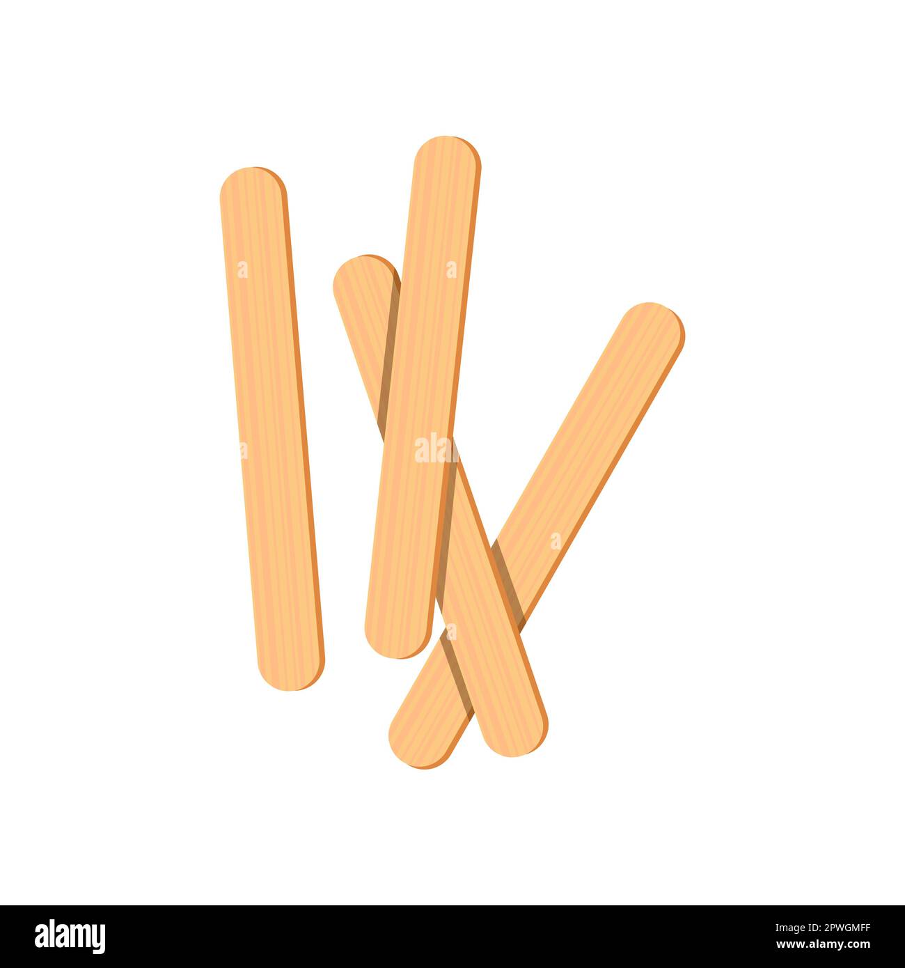 Hair removal wooden sticks cartoon illustration Stock Vector Image ...