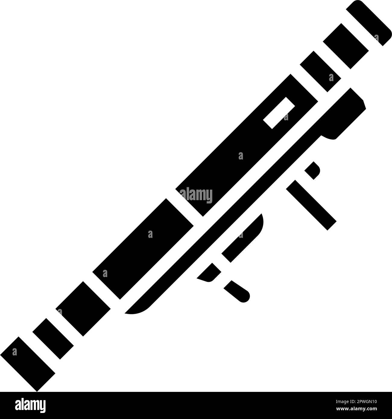 bazooka weapon war glyph icon vector illustration Stock Vector Image ...