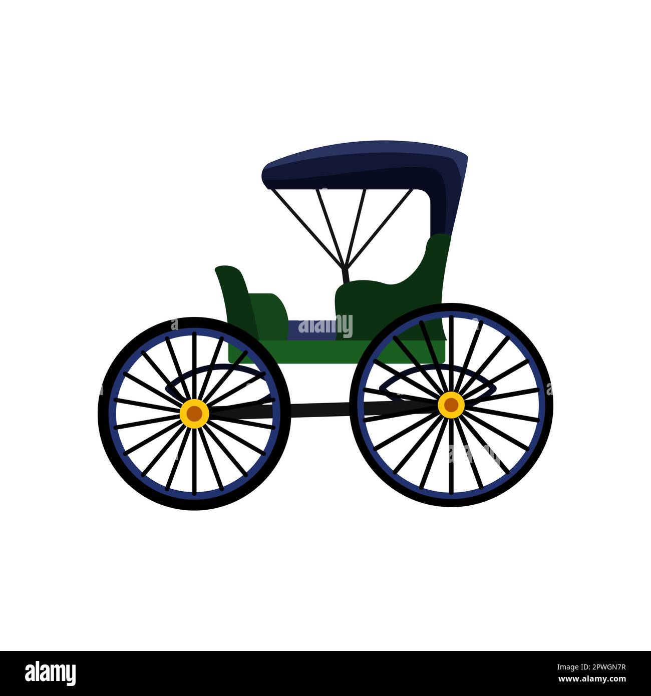 Green and blue retro cart for royals vector illustration Stock Vector ...
