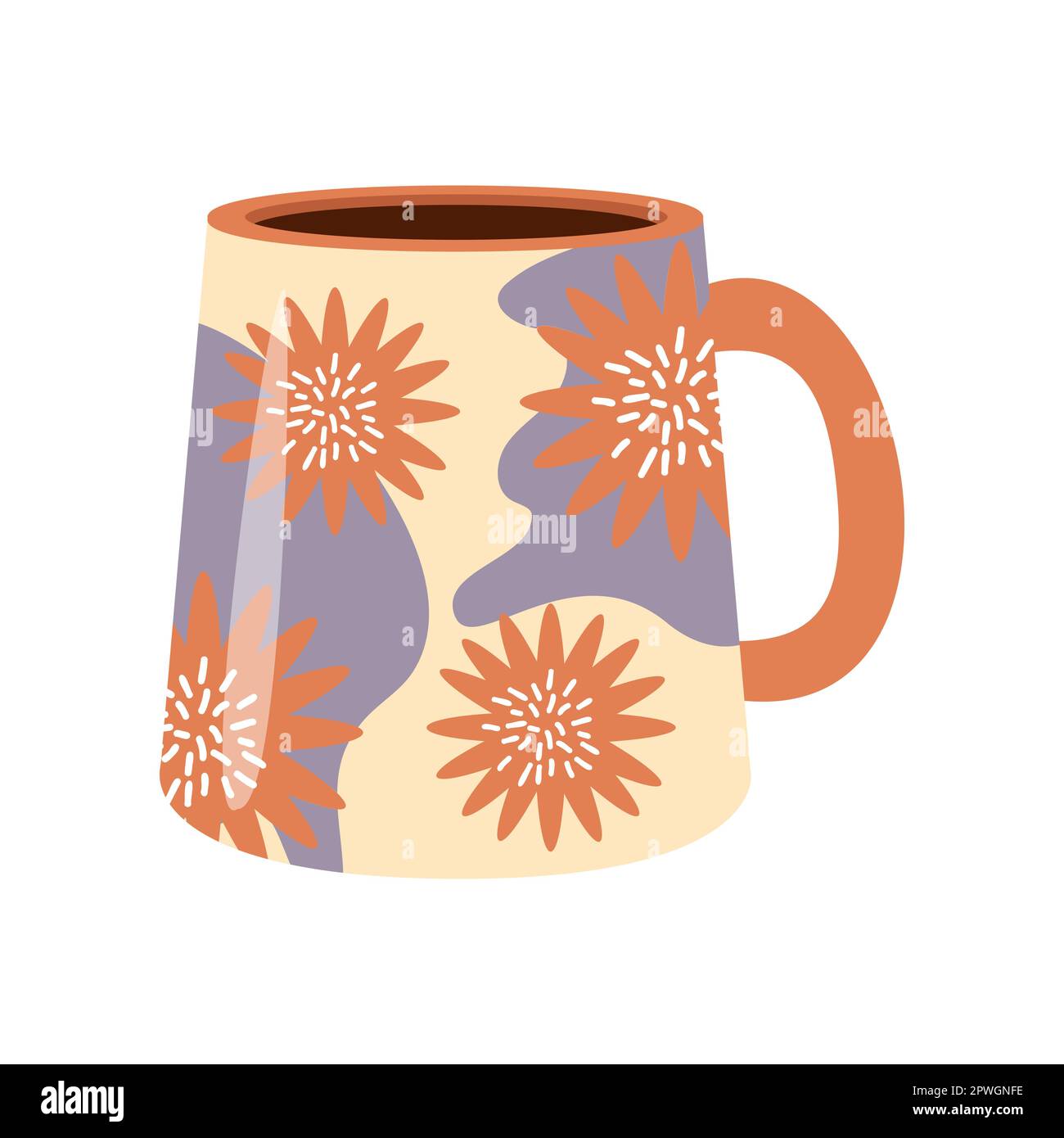 Coffee coloured flower Stock Vector Images - Alamy