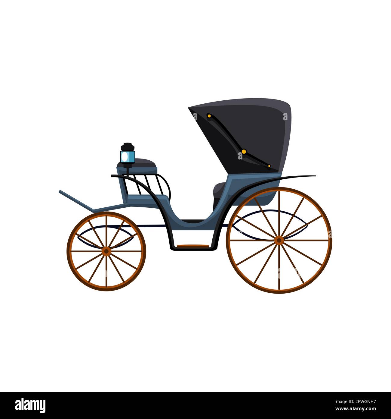 Retro carriage for royals without horses vector illustration Stock ...