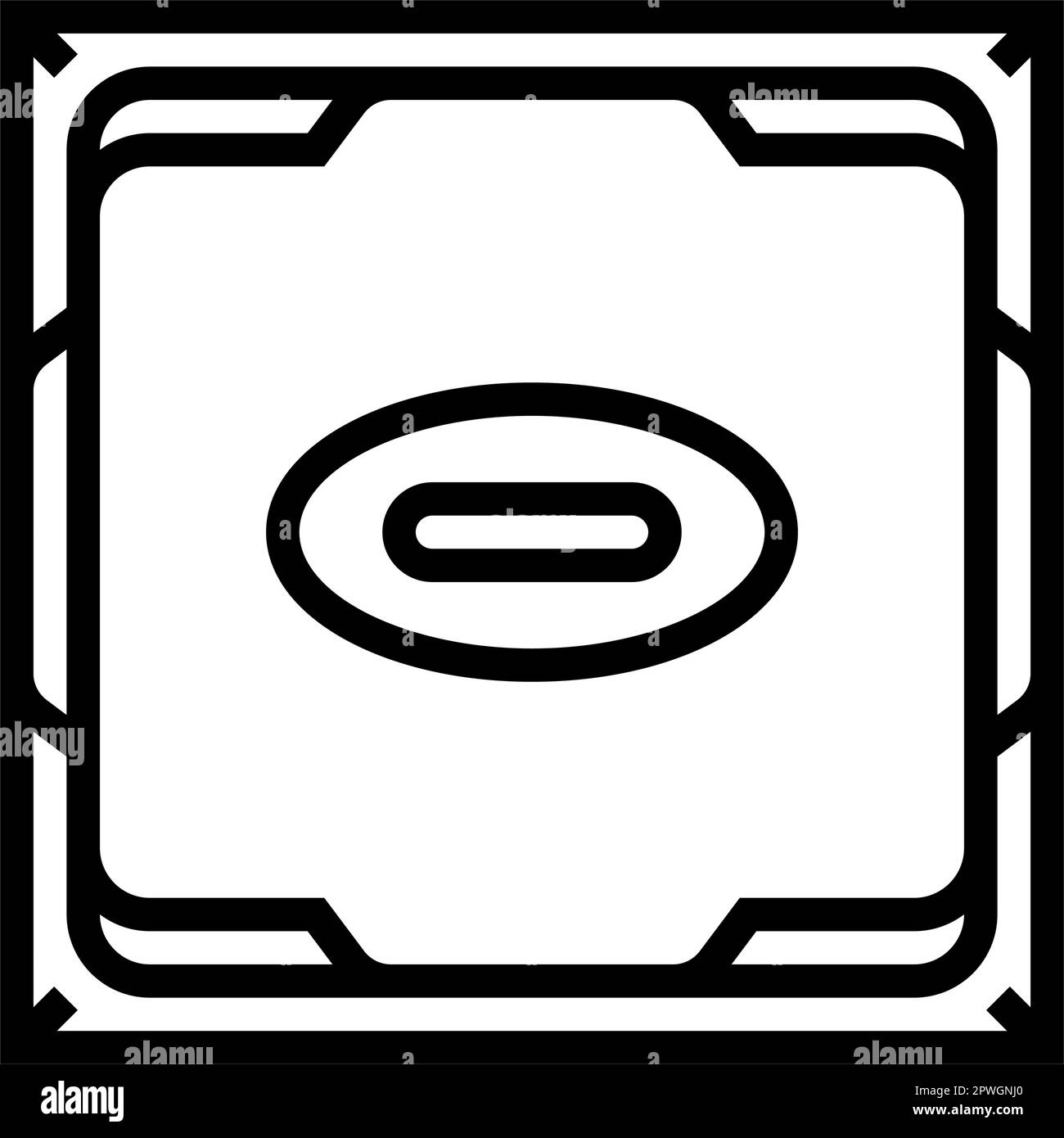 processor chip gaming pc line icon vector illustration Stock Vector ...