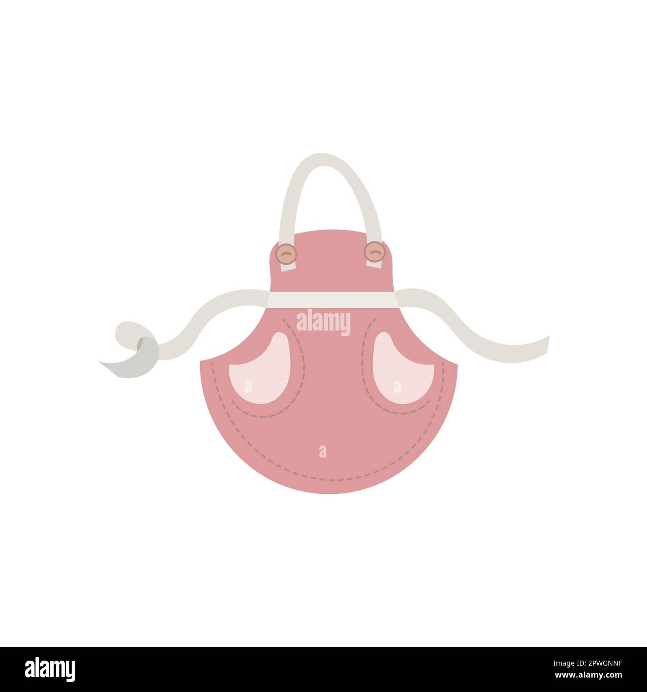 Pink kitchen apron vector illustration Stock Vector Image & Art - Alamy